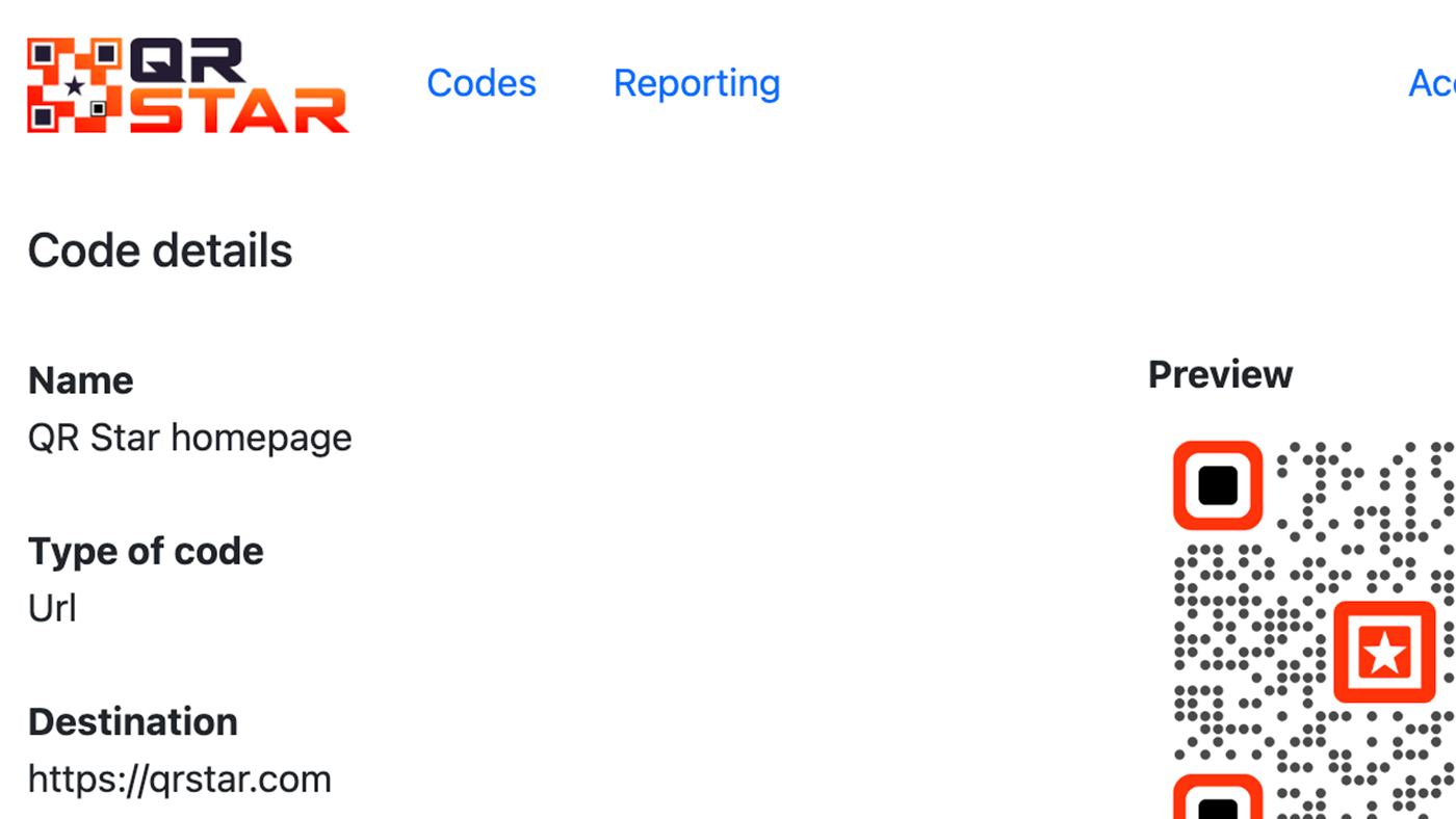 QR Star | Unlimited Dynamic Trackable QR codes